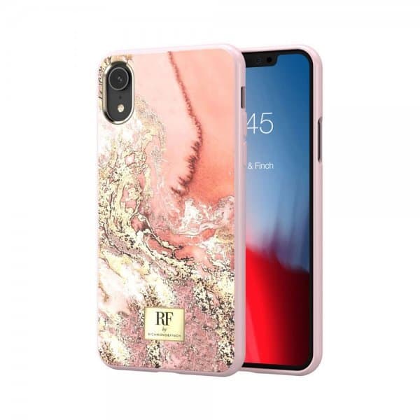 Richmond & Finch iPhone Xr Skal Pink Marble Gold - Elgiganten - Elgiganten