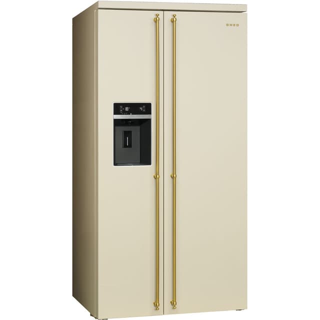 Smeg side-by-side fridge SBS8004P (krem) - Elkjøp