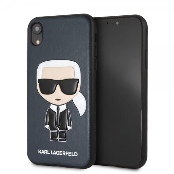 Karl Lagerfeld iPhone Xr Deksel Hardplast Ikonik Karl Mörkblå - Elkjøp
