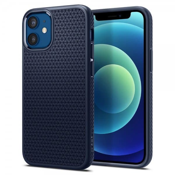 Spigen iPhone 12 Mini Deksel Liquid Air Navy Blue - Elkjøp | Elkjøp