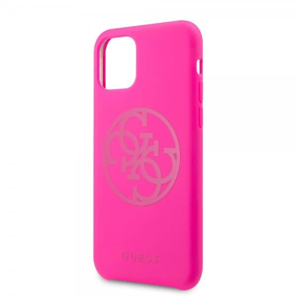 Guess iPhone 11 Pro Skal Tone on Tone Magenta - Elgiganten - Elgiganten