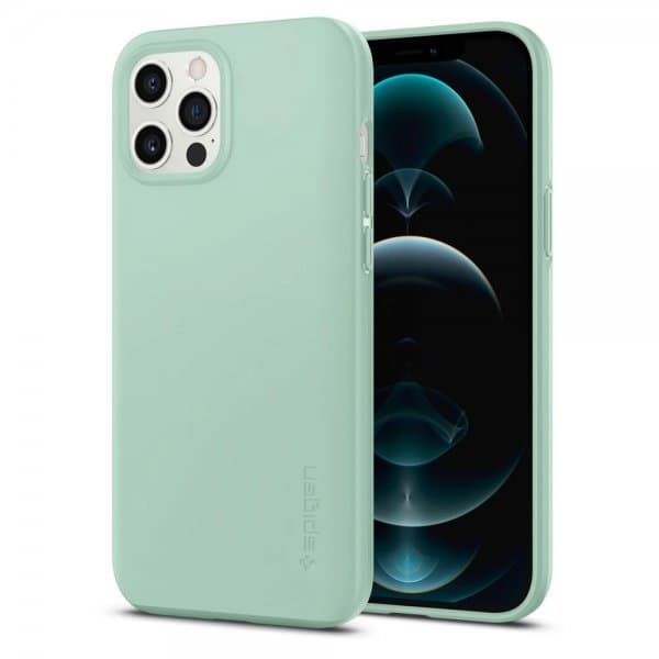 Spigen iPhone 12 Pro Max Cover Thin Fit Apple Mint | Elgiganten ...