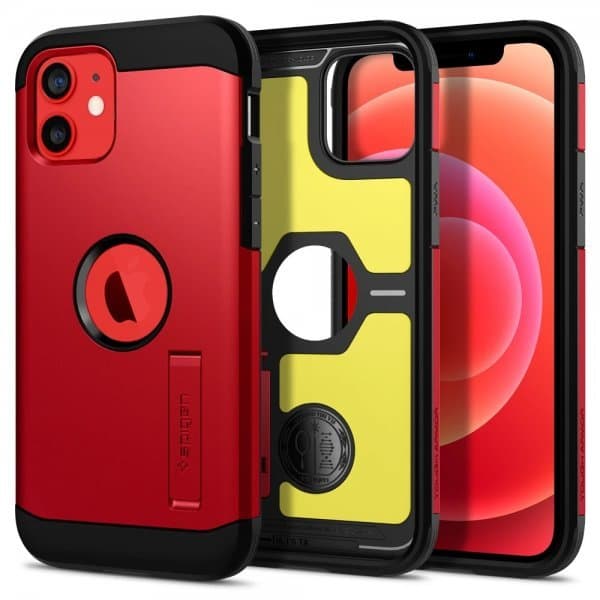 Spigen iPhone 12/iPhone 12 Pro Deksel Tough Armor Rød - Elkjøp | Elkjøp