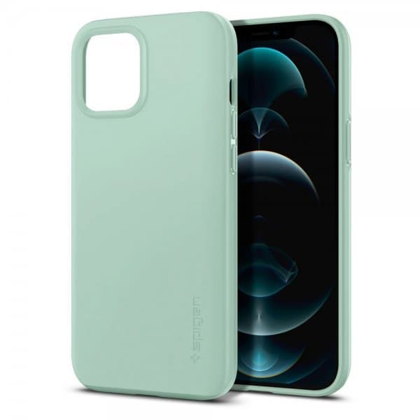 Spigen iPhone 12 Pro Max Deksel Thin Fit Apple Mint - Elkjøp
