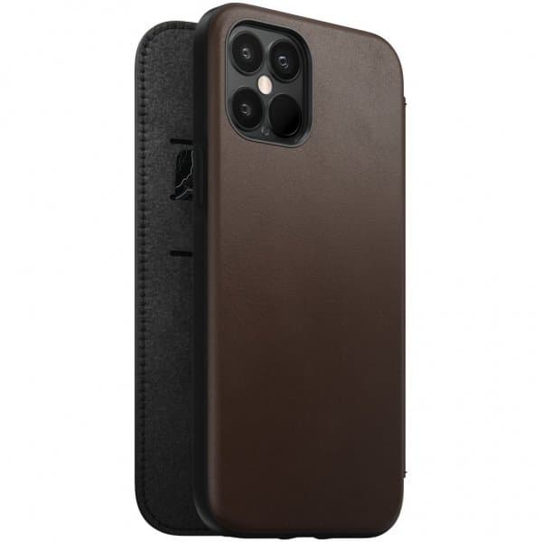 NOMAD iPhone 12 Pro Max Etui Rugged Folio Rustic Brown - Elkjøp