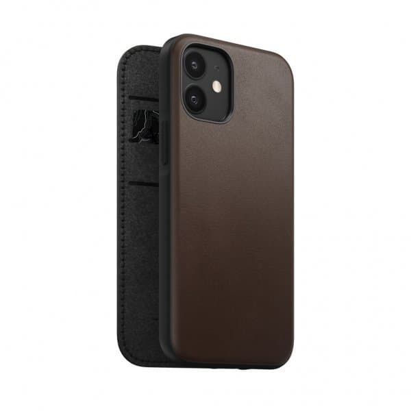 NOMAD iPhone 12 Mini Etui Rugged Folio Rustic Brown - Elkjøp