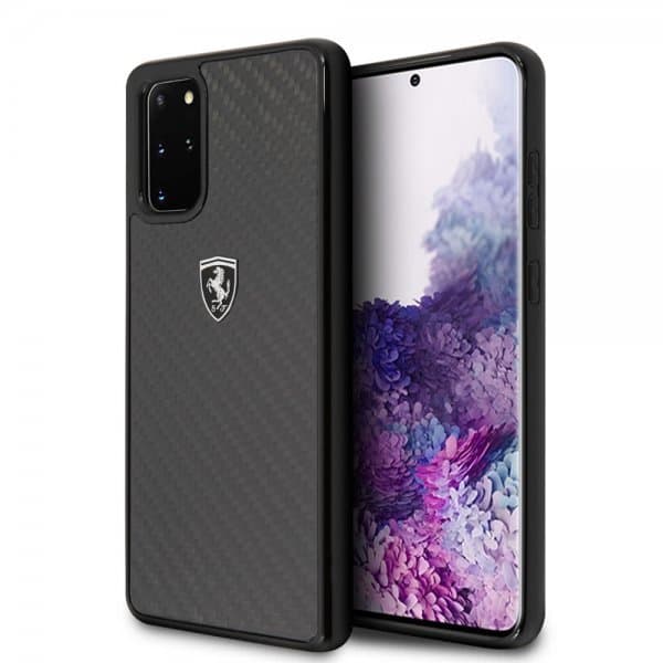 Ferrari Samsung Galaxy S20 Plus Deksel Karbonfibertekstur Svart - Elkjøp