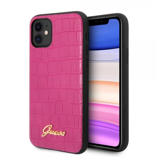 Guess iPhone 11 Deksel Croco Rosa - Elkjøp | Elkjøp