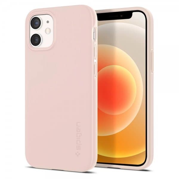 Spigen iPhone 12 Mini Deksel Thin Fit Pink Sand - Elkjøp