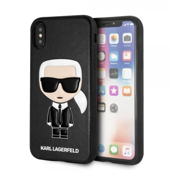 Karl Lagerfeld iPhone X/Xs Deksel Hardplast Ikonik Karl Svart - Elkjøp