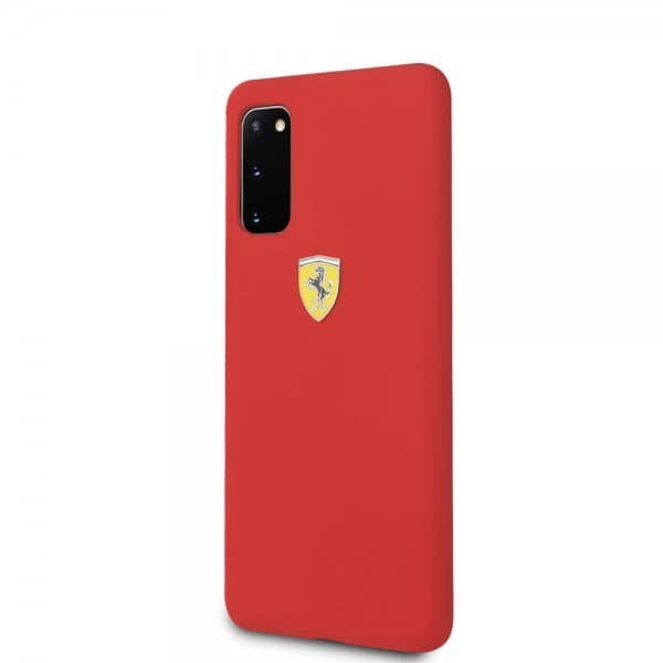 Ferrari Samsung Galaxy S20 Deksel med Logo Rød - Elkjøp