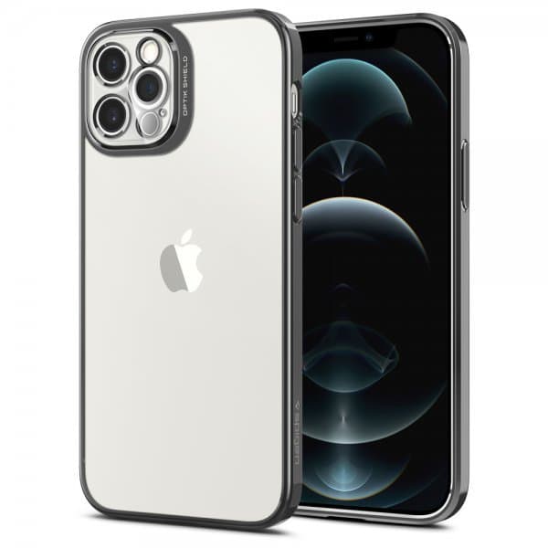 Spigen iPhone 12 Pro Deksel Optik Crystal Chrome Grey - Elkjøp