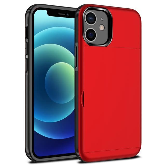 iPhone 12 Max deksel med kortspor TPU / PC Rød - Elkjøp
