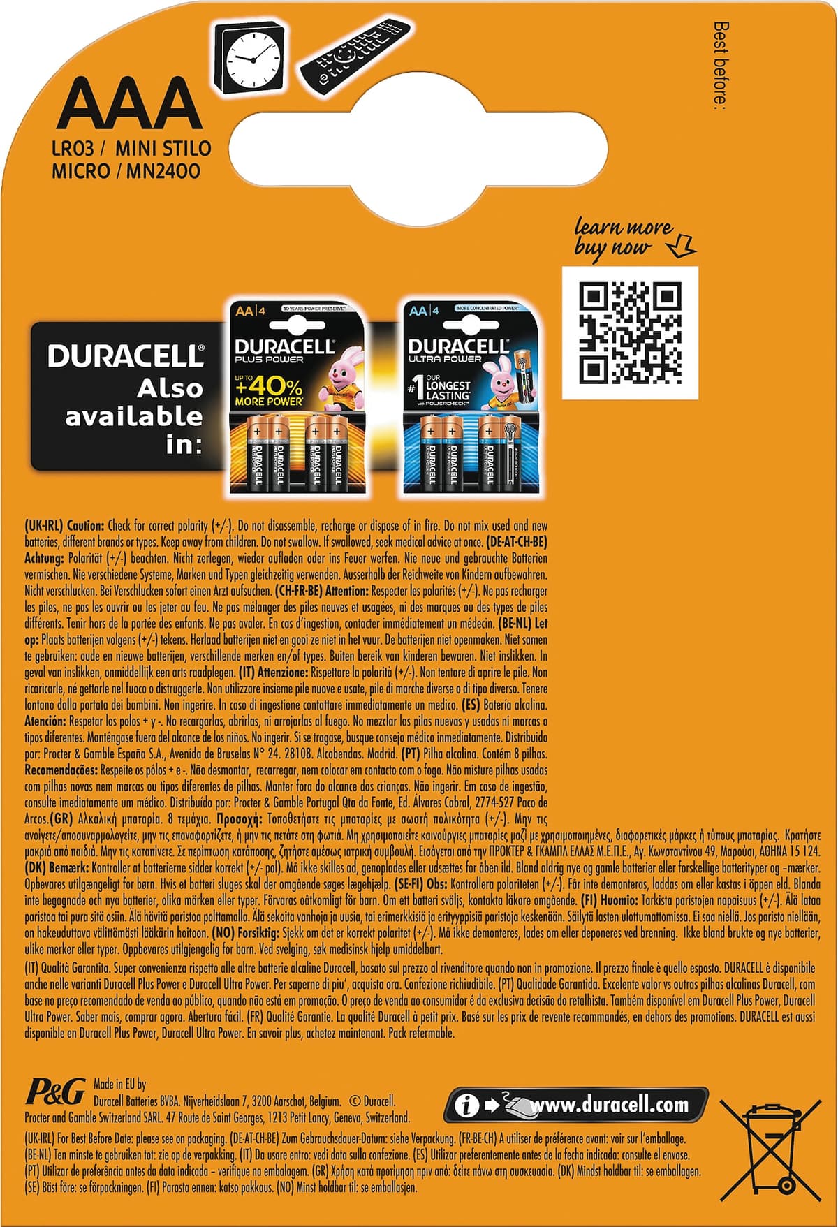 Duracell Simply AAA alkaline-batterier 8-pakk - Elkjøp | Elkjøp