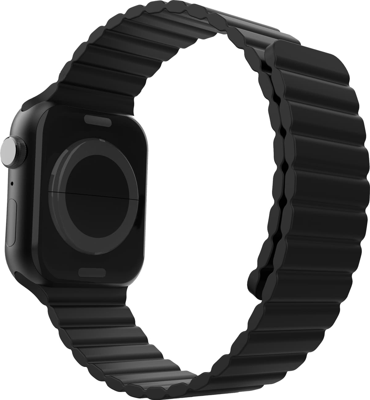 Puro Icon Link sportsreim i silikon til Apple Watch 38-41 mm (sort ...