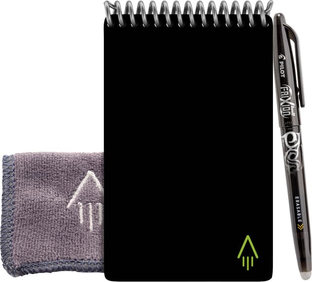 Rocketbook Mini uudelleenkäytettävä taskukokoinen vihko (musta) - Gigantti
