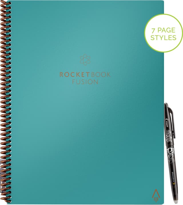 Rocketbook Fusion Letter digitalt anteckningsblock A5 (neptune teal ...