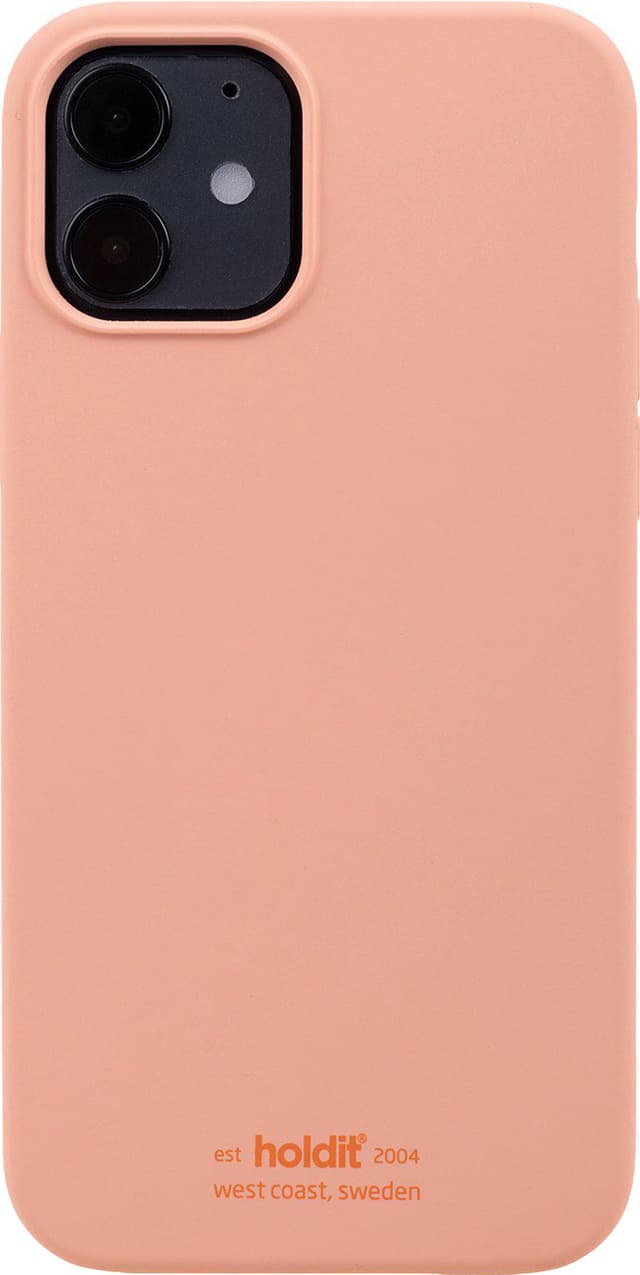 Holdit iPhone 12/12 Pro silikonfodral (pink peach) - Elgiganten