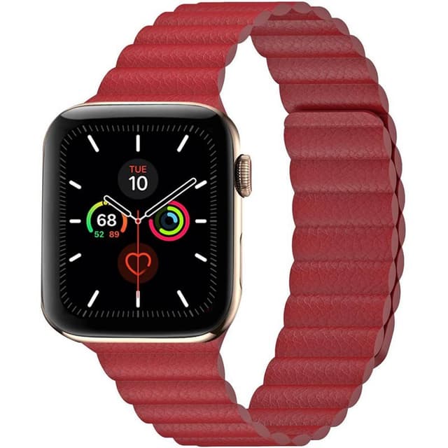 Apple Watch 5 (40mm) Leather loop band - Röd - Elgiganten - Elgiganten