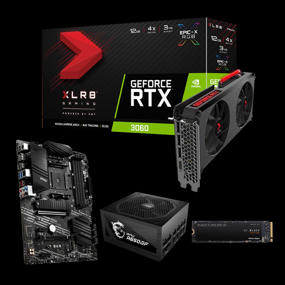 DIY BUNDLE_2 PNY GeForce RTX 3060 Uprising - Elgiganten - Elgiganten