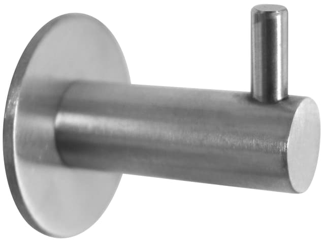 Knagerække-tap rund med 1 knag - rustfri | Elgiganten | Elgiganten