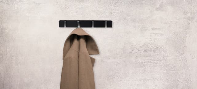 Knaggrekke med 4 knagger - FLEX svart eik - Elgiganten - Elgiganten