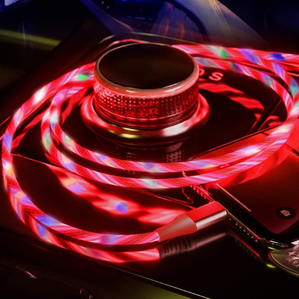 Lysende kabel 3-i-1 med rød LED-streamerkraft - Elkjøp | Elkjøp