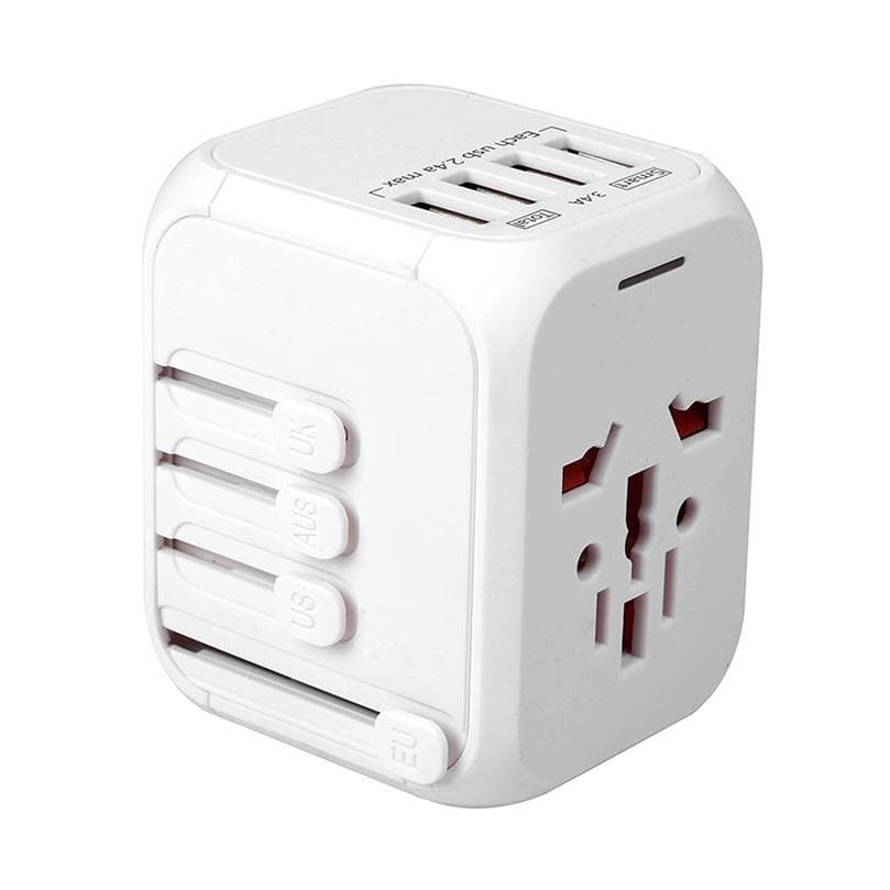 Universal reiseadapter 4 USB-porter Hvit - Elkjøp | Elkjøp
