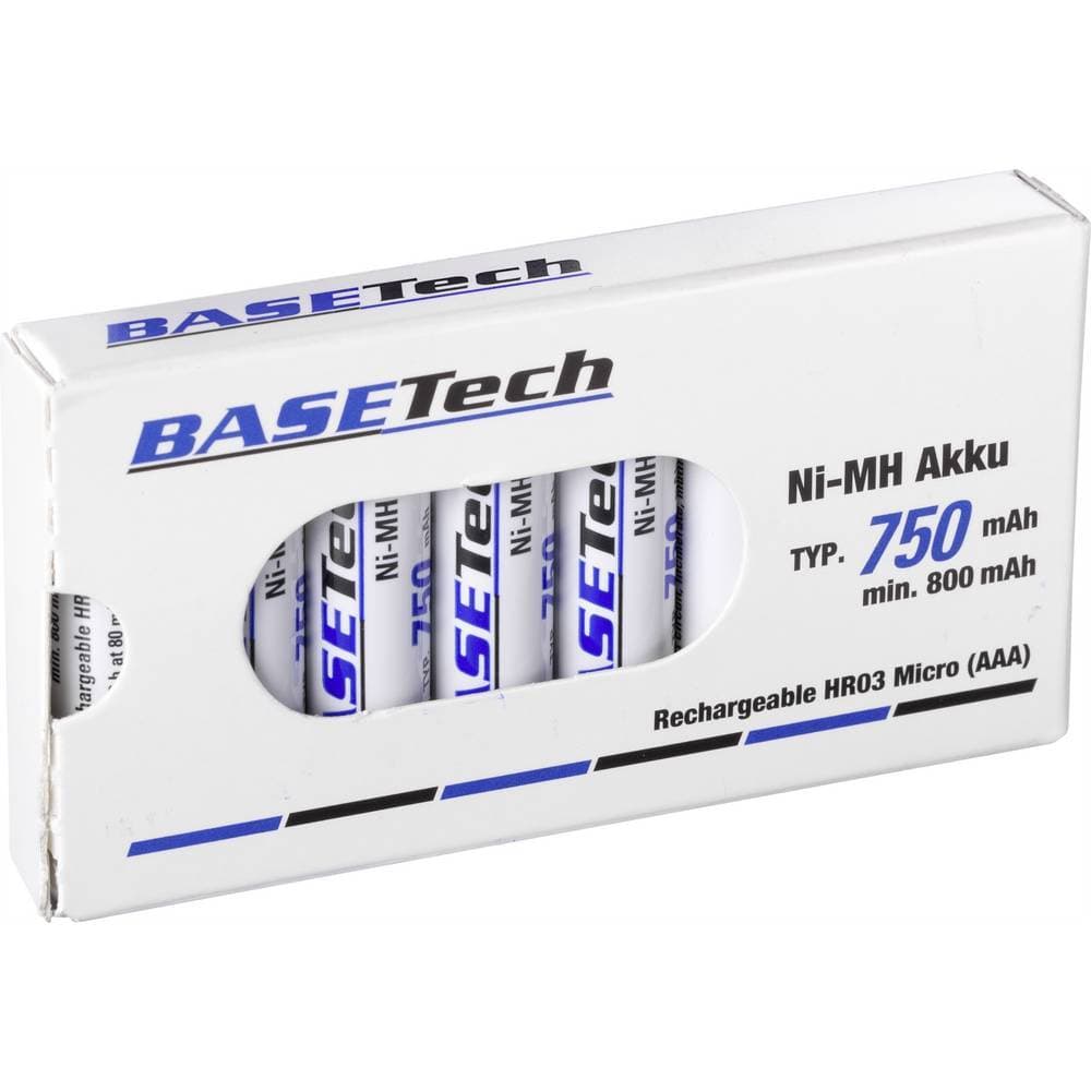 Basetech HR750AAA Laddbart batteri AAA (R03) NiMH 750 - Elgiganten ...