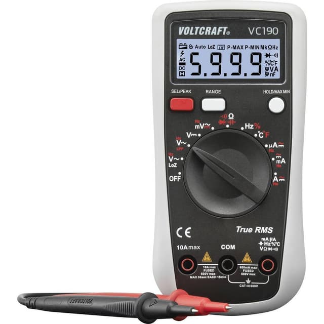 VOLTCRAFT VC190 Handmultimeter digital CAT III 600 V - Elgiganten - Elgiganten