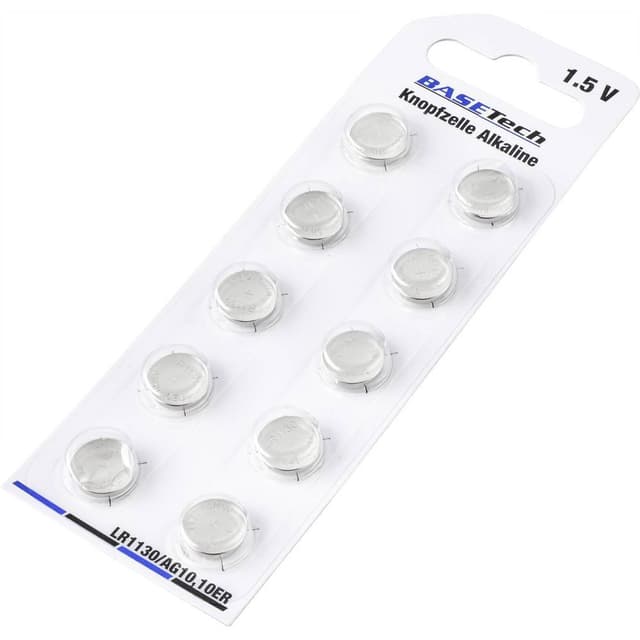Basetech AG10 Knappcell LR1130 Alkaliskt 75 mAh 1.5 V - Elgiganten ...