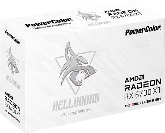 PowerColor Hellhound Spectral White RX 6700XT 12GB V2 grafikkort - Elkjøp