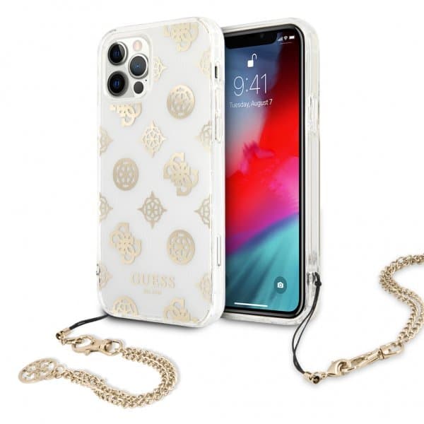 Guess iPhone 12 Pro Max Deksel Chain Peony Gull - Elkjøp | Elkjøp