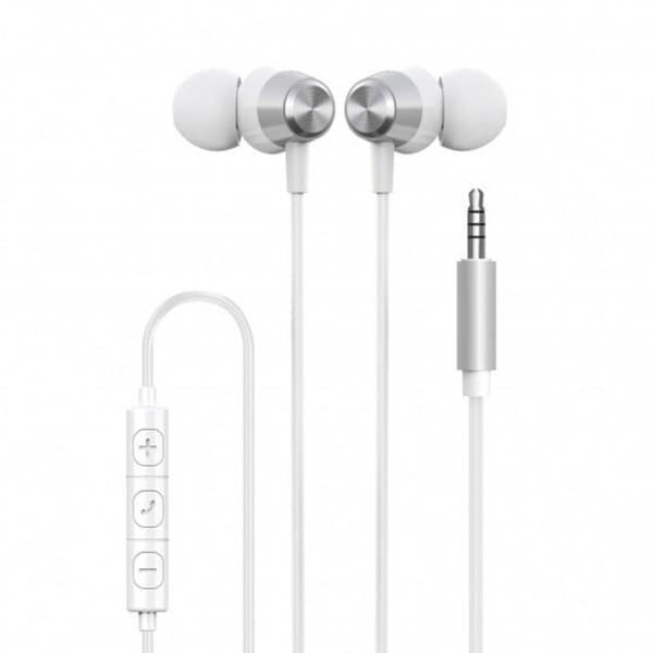 XQISIT Trådade Hörlurar In-Ear Headset 3.5mm Vit - Elgiganten