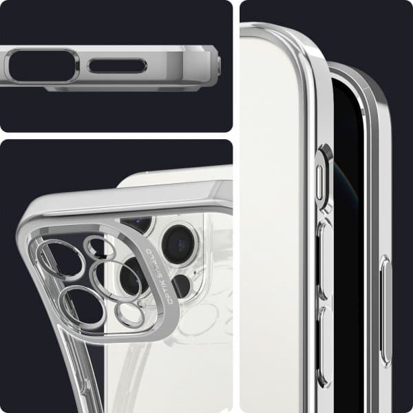 Spigen iPhone 12 Pro Deksel Optik Crystal Chrome Silver - Elkjøp