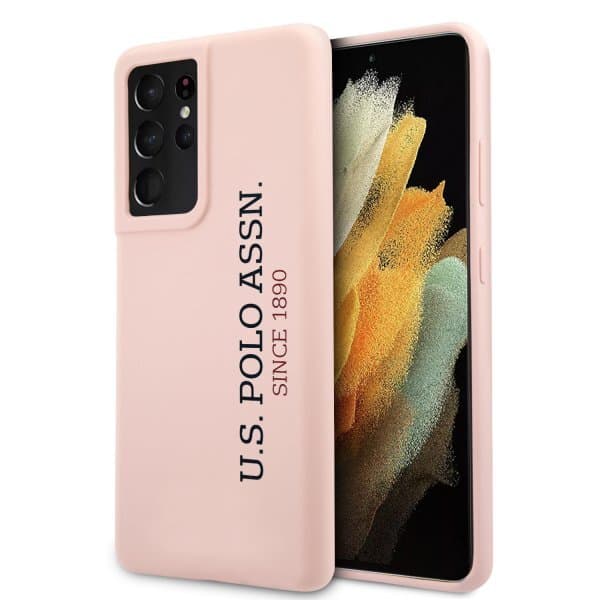 U.S. Polo Samsung Galaxy S21 Ultra Deksel med Logo Rosa - Elkjøp