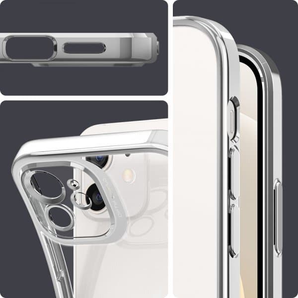 Spigen iPhone 12 Deksel Optik Crystal Chrome Silver - Elkjøp