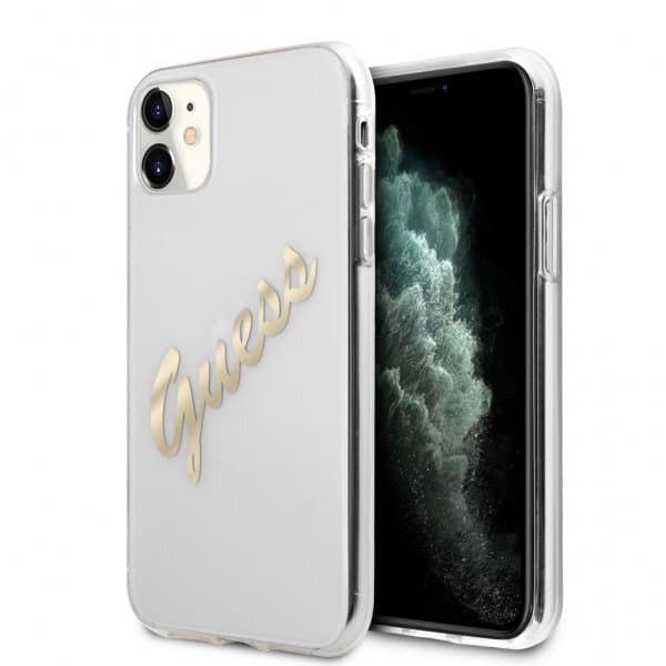 Guess iPhone 11 Deksel Vintage Script Gull Klar - Elkjøp | Elkjøp