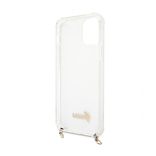 Guess iPhone 12/iPhone 12 Pro Deksel Chain & Script Gull Klar - Elkjøp ...