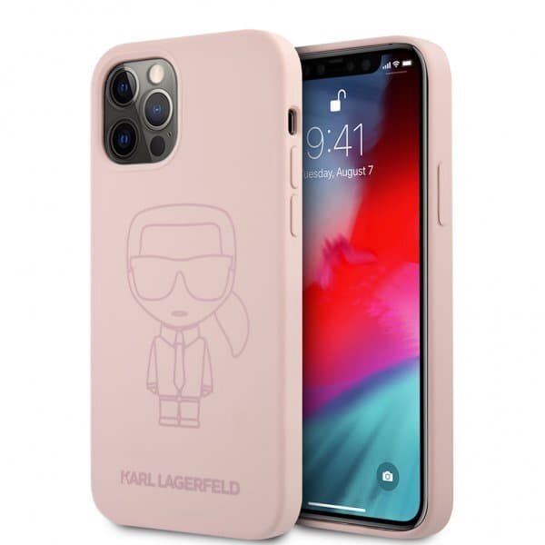 Karl Lagerfeld iPhone 12 Pro Max Deksel Iconic Outline Rosa - Elkjøp