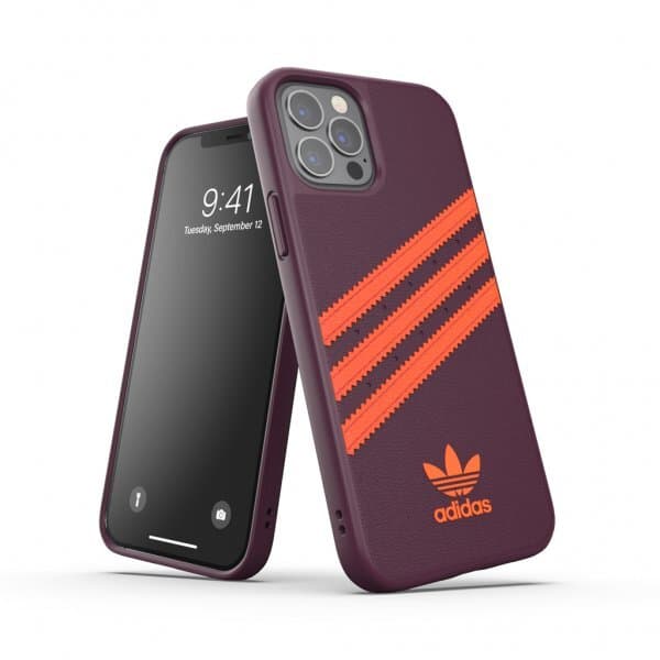 Adidas iPhone 12/iPhone 12 Pro Deksel Moulded Case PU Maroon/Solar ...