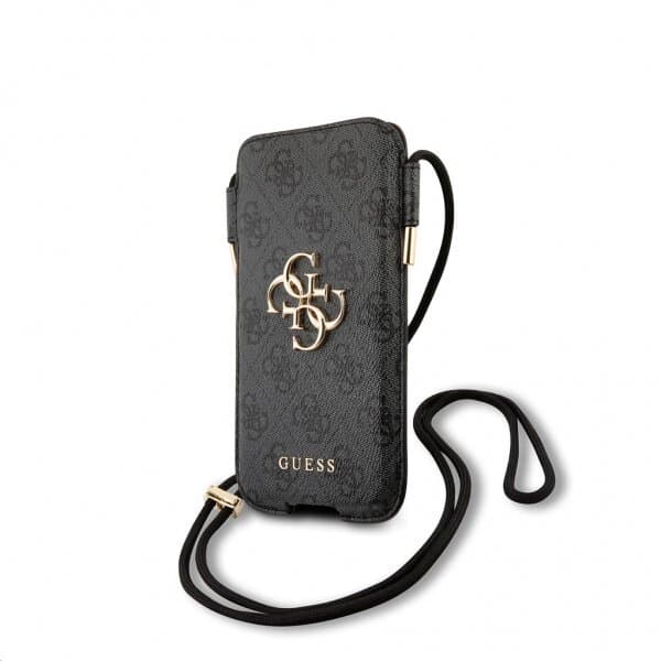 Guess Pouch Script Logo Small/Medium Grå - Elkjøp