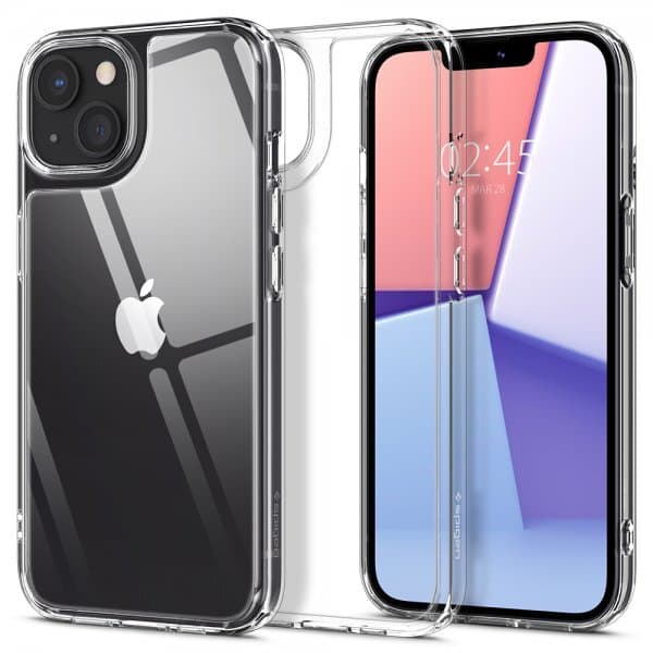 Spigen iPhone 13 Cover Quartz Hybrid Crystal Clear | Elgiganten