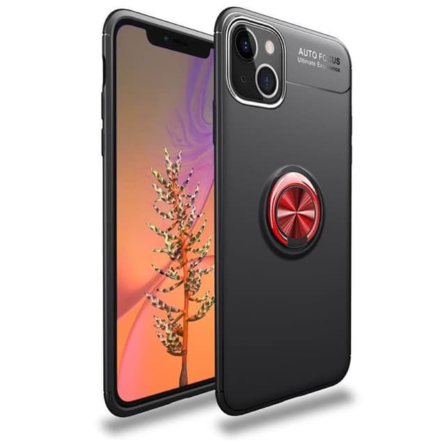 Slim Ring Cover Apple iPhone 13 mini - Sort / Rød | Elgiganten | Elgiganten