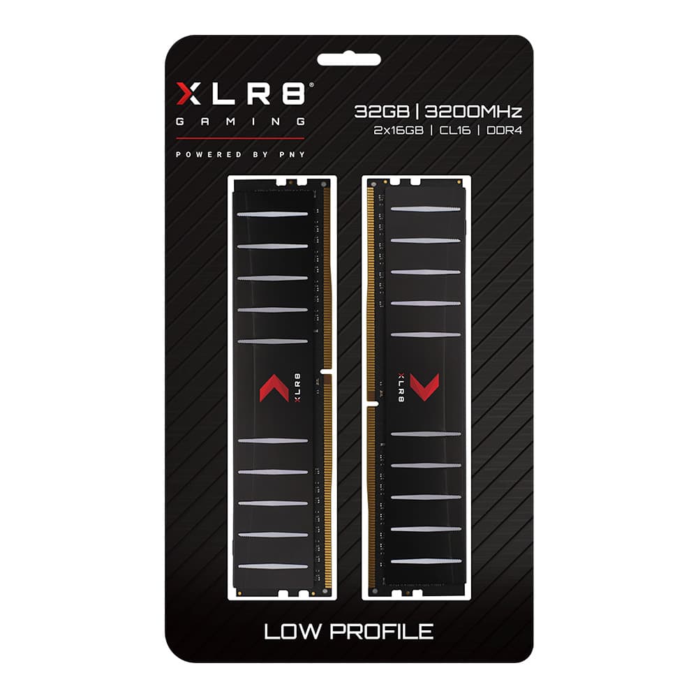 PNY 32GB (2x16GB) XLR8 Gaming DDR4 3200MHz Low Profile Desktop Memory ...