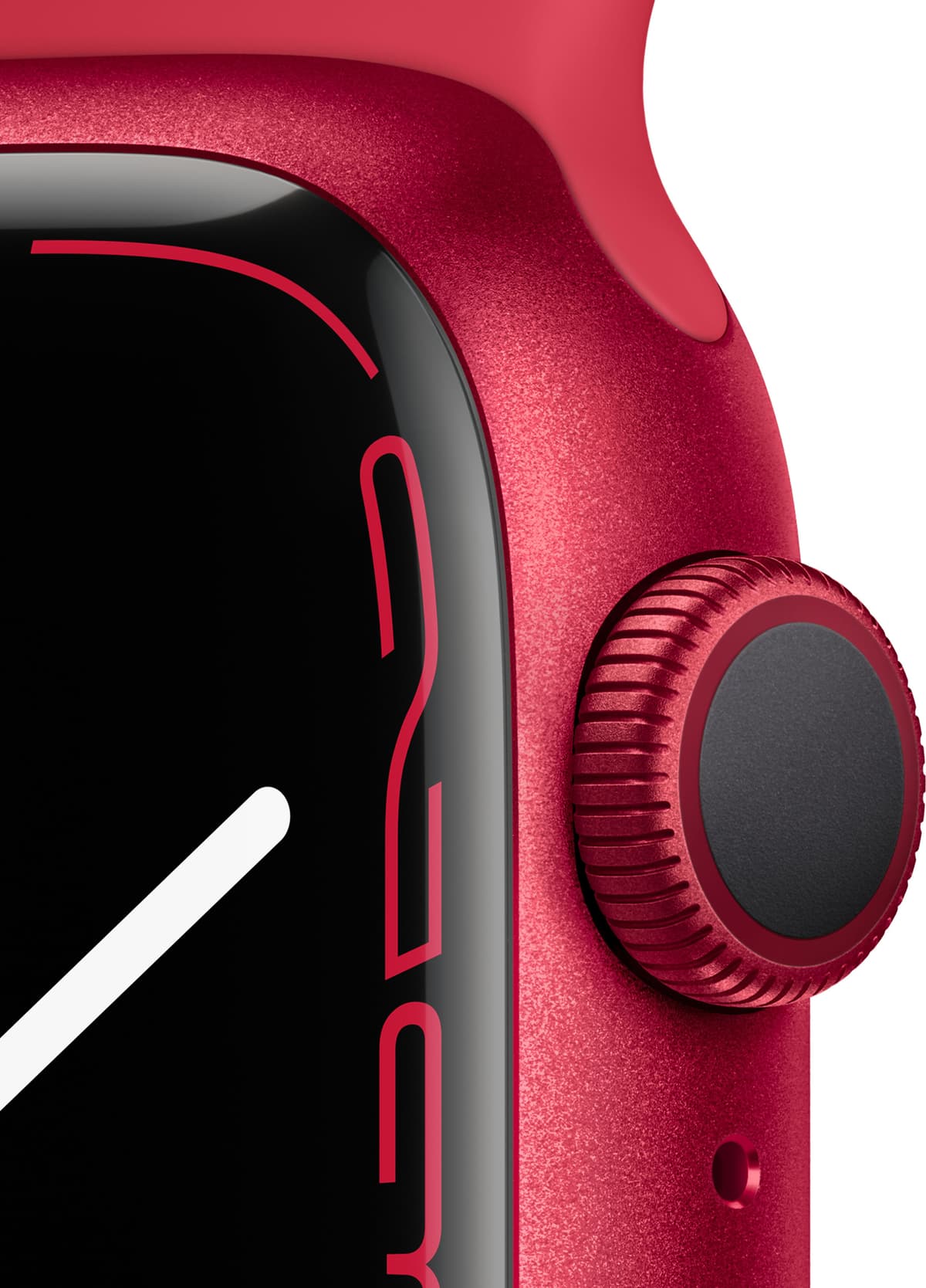 Apple Watch Series 7 41mm GPS (rød alu/rød sportsreim) - Elkjøp