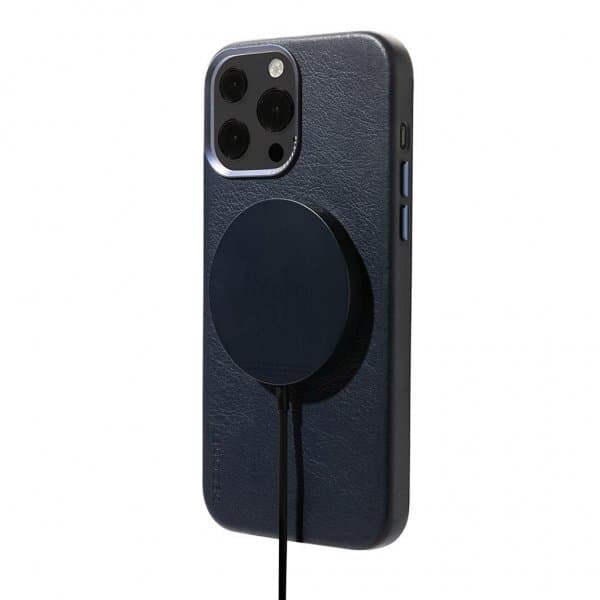 Decoded iPhone 13 Pro Deksel Leather Backcover Matte Navy - Elkjøp