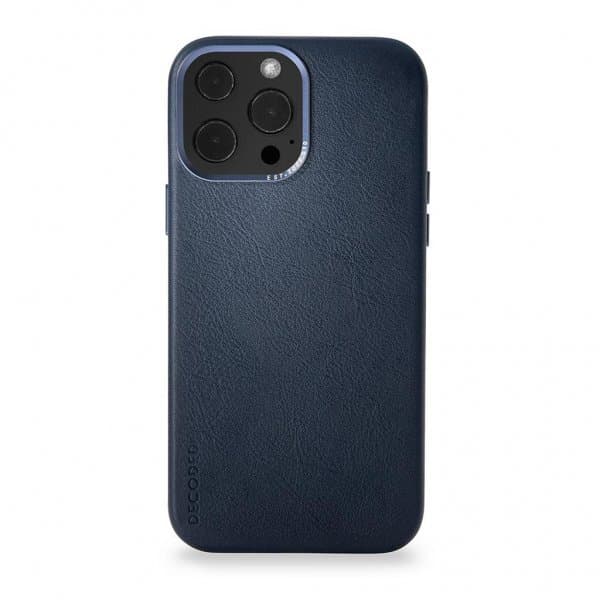 Decoded iPhone 13 Pro Max Deksel Leather Backcover Matte Navy - Elkjøp