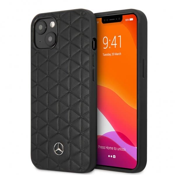 Mercedes Benz iPhone 13 Mini Skal Quilted Svart - Elgiganten