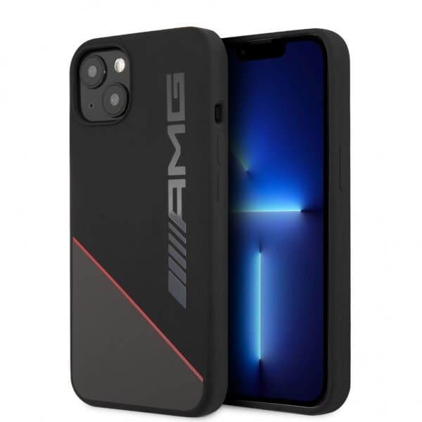 AMG iPhone 13 Skal Liquid Silicone Two Tone Svart - Elgiganten